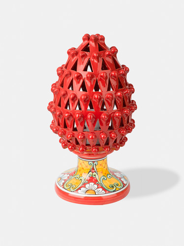 PERFORATED RED LUME PINE CONE | Gv Ceramics