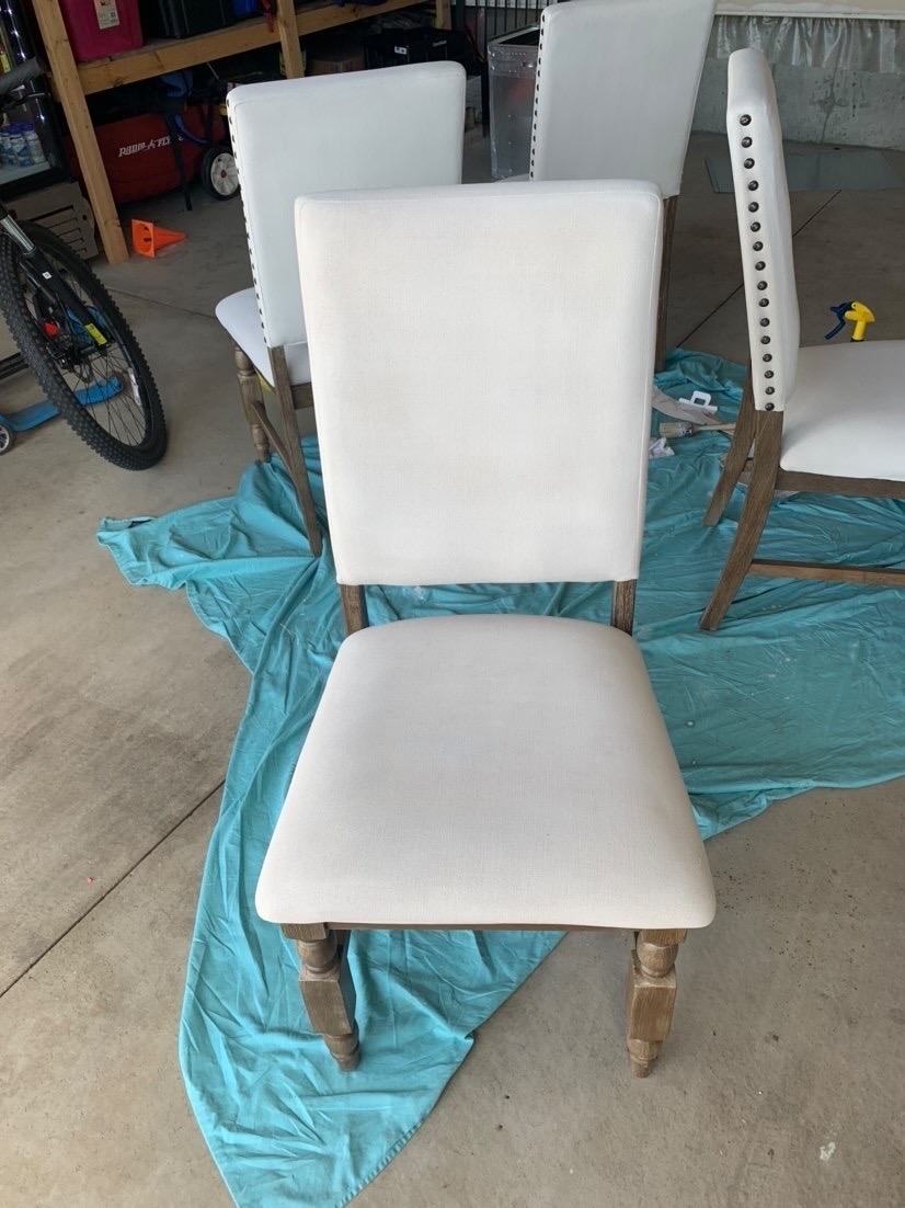 How I Painted My Gross Dining Chairs