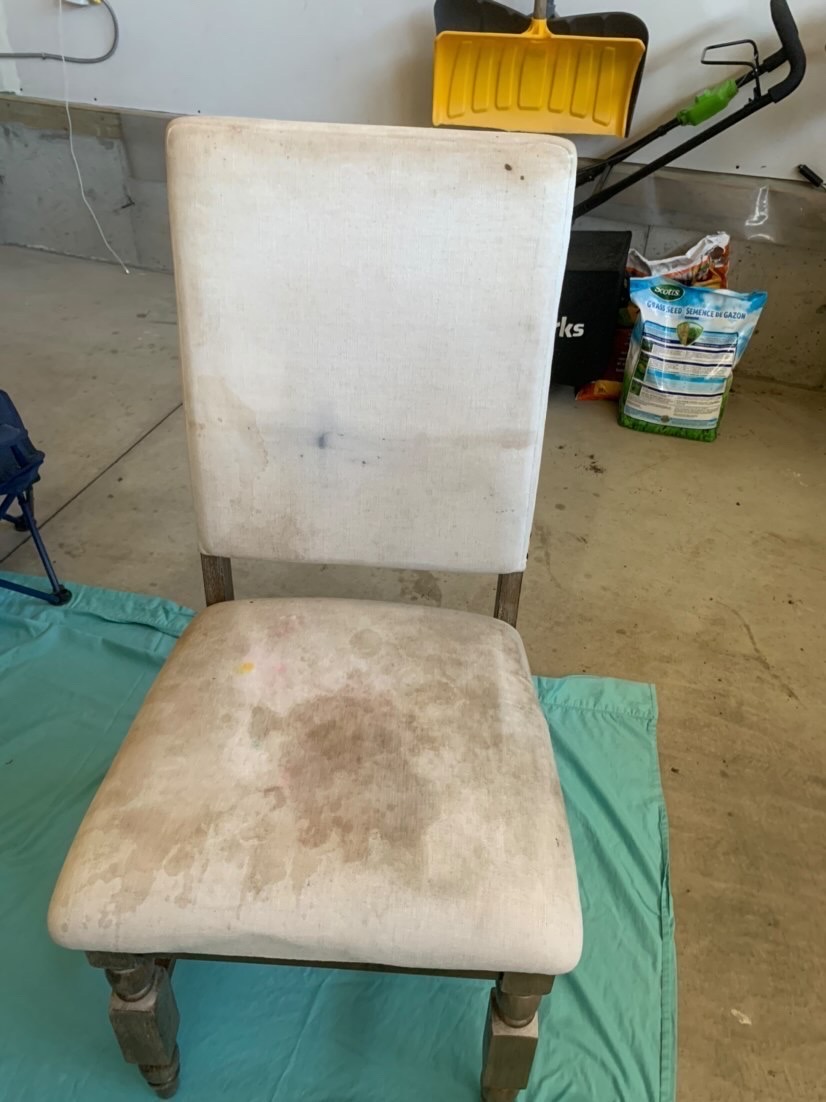 How I Painted My Gross Dining Chairs