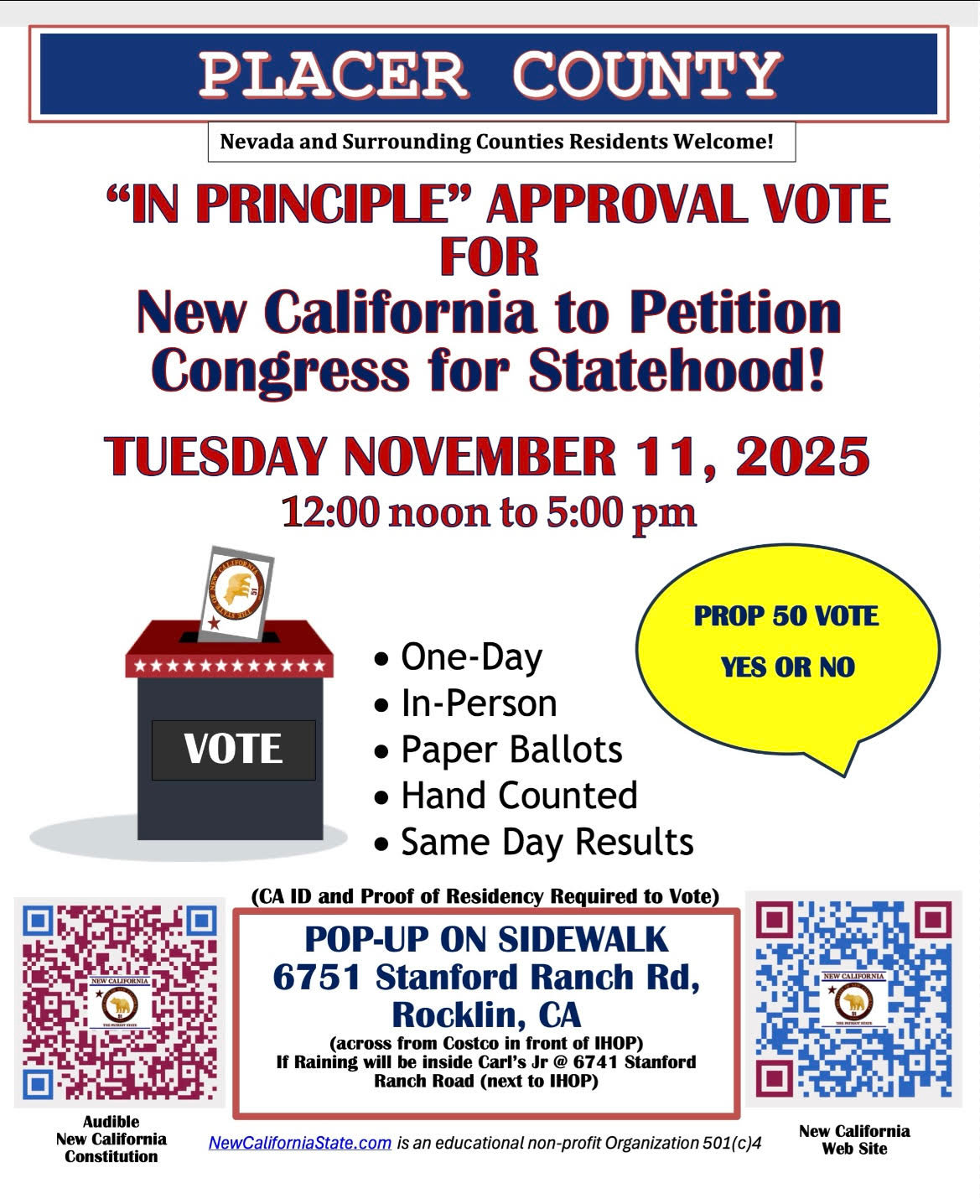 Placer County Elections | New California State