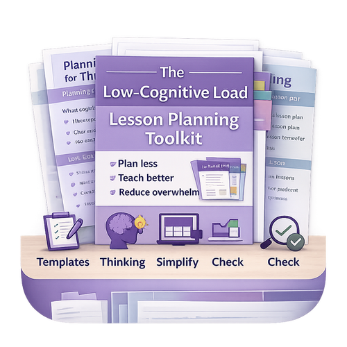 The Low-Cognitive Load Lesson Planning Toolkit | Teach With Mrs T
