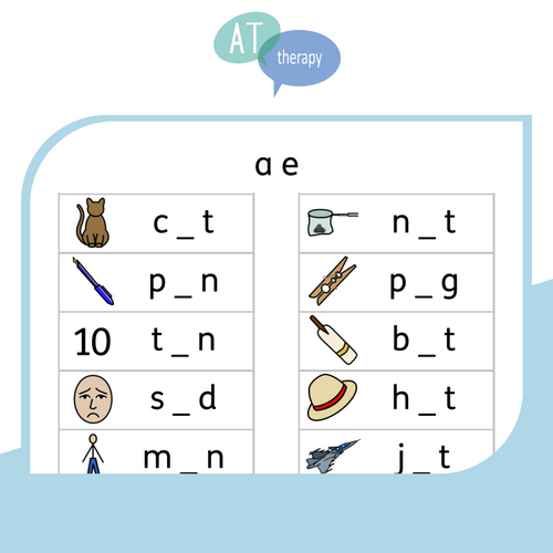 A and E - Short Vowels | ATtherapy