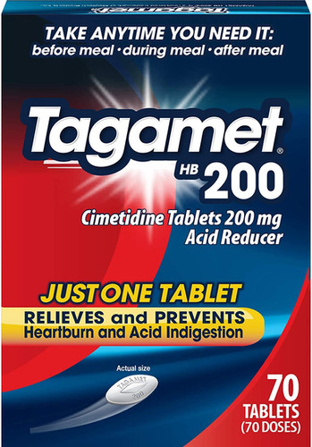 Tagamet HB 200 mg Cimetidine Acid Reducer and Heartburn Relief | Pill ...