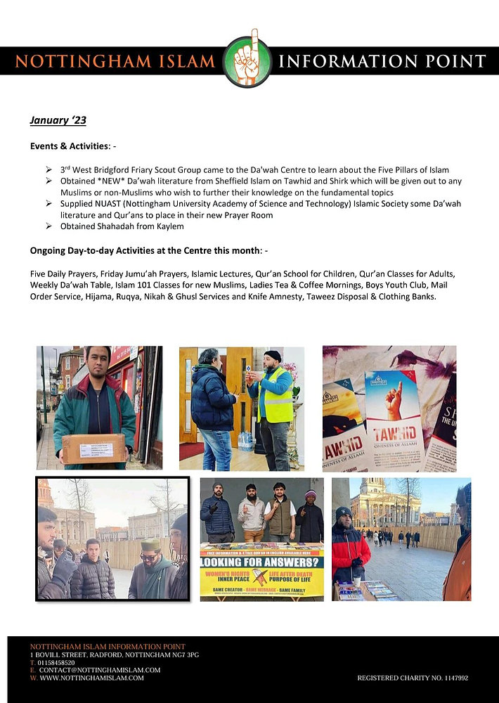 NIIP Monthly Reports 2023