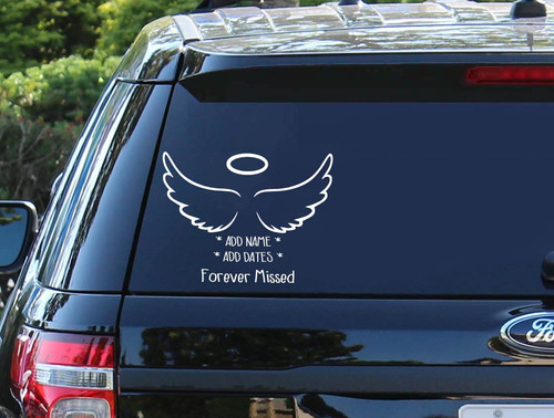 Angel Wings Decal | Mourning | Grief | Death | Loved One | Religious ...