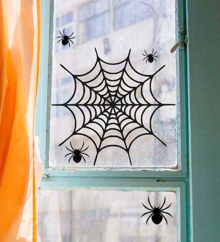Spider Web Decal (REMOVABLE) | Spider web | Spider Decal | Window Decal ...