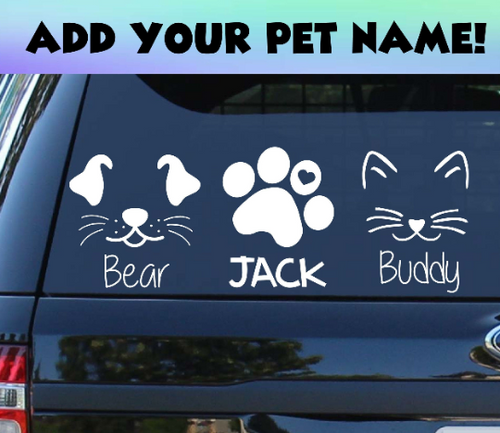 Custom Pet Decal Car Decal | Personalized Decal | Dog Decal | Cat Decal ...