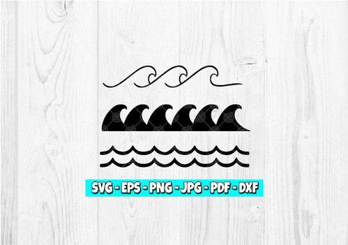 Waves SVG | Simple Waves svg | Wave Clipart | Nautical svg | Ocean svg ...