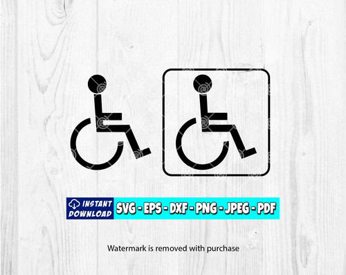 Handicap Symbol SVG | Wheelchair svg | Handicapped Sign | Disabled ...