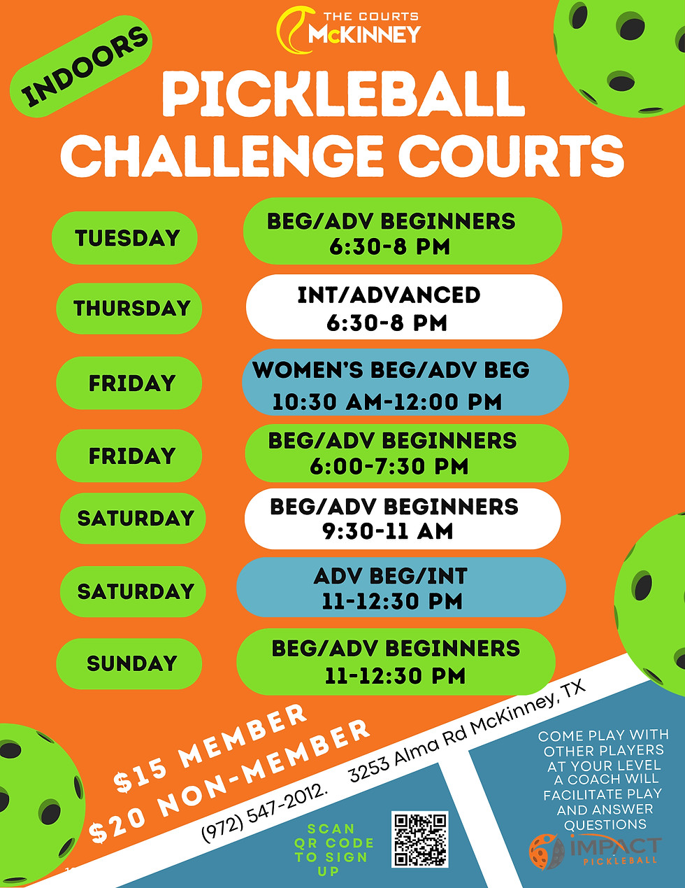 PickleBall Programs & Leagues | The Courts McKinney