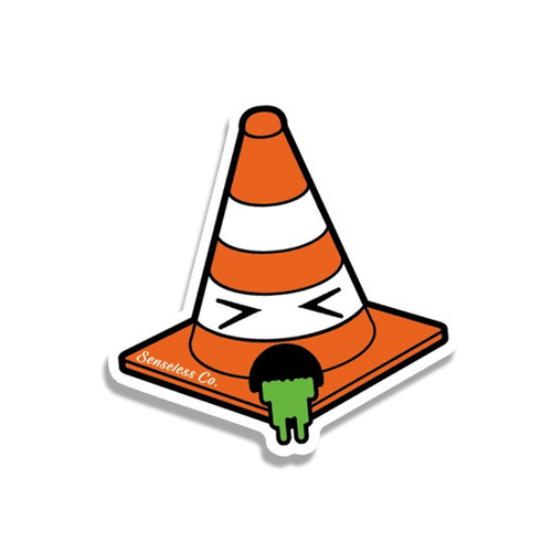 Traffic Cone Sticker | Senseless Co.