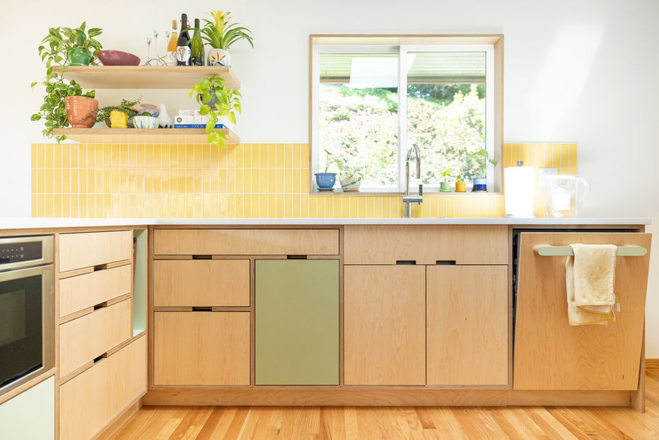 Zach and Katya's Kitchen | Kerf Design | Mid-Century Maple Plywood ...
