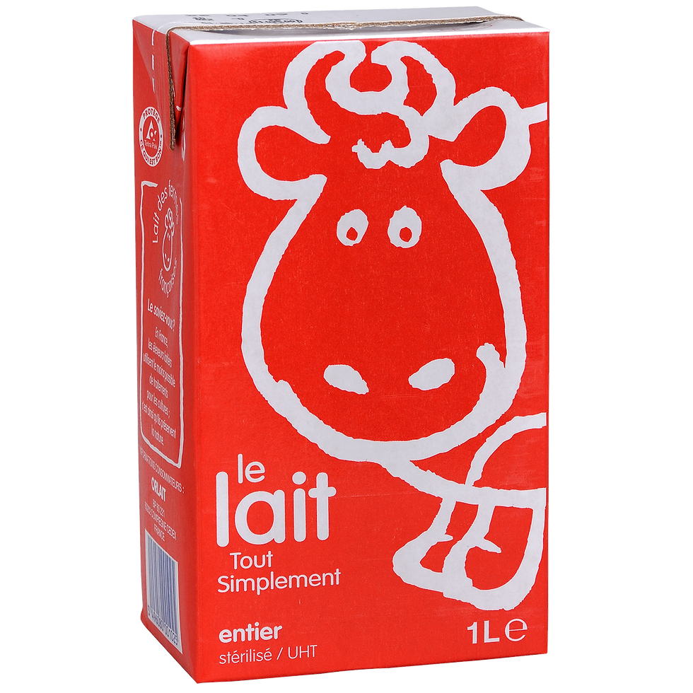 lait UHT entier en brique x1L / whole milk UHT x1L | SXM FOOD CONNECTION