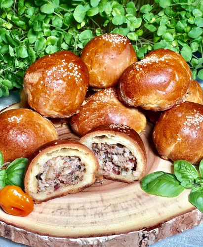 Bacon Buns (Lašiniuočiai) (Pack of 3) | LinosLithuanianFood