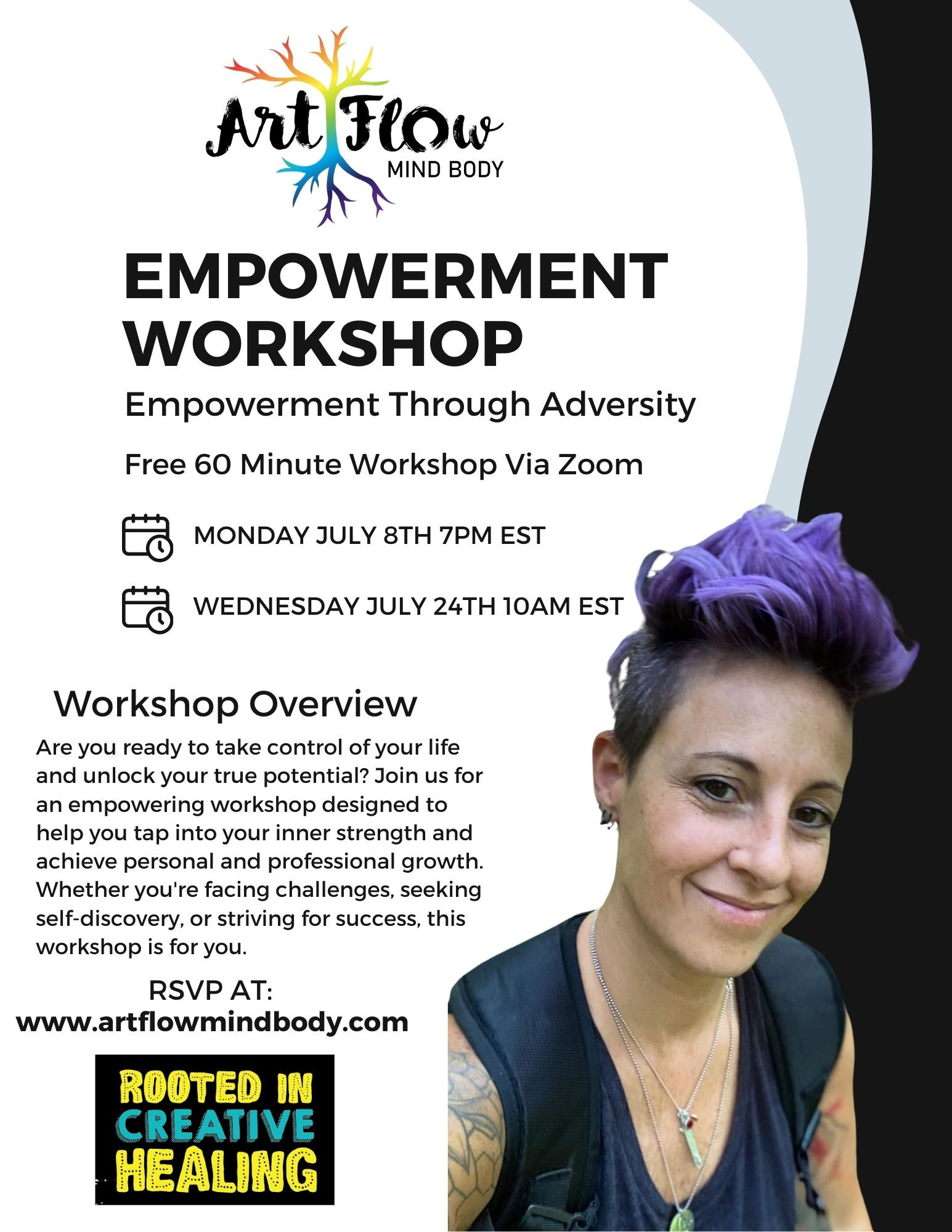Empowerment Through Adversity Free Workshop | Art Flow Mind Body