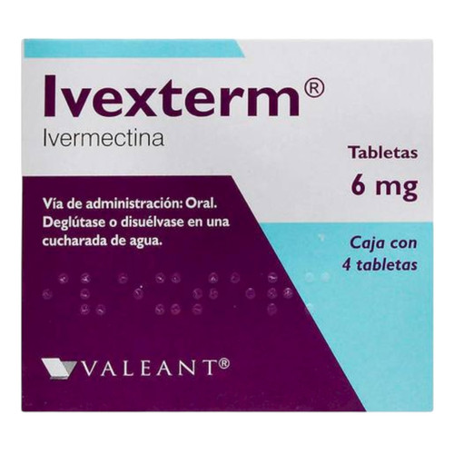 Ivexterm 4 tabletas 6 mg | Farmacias Dermocutánea