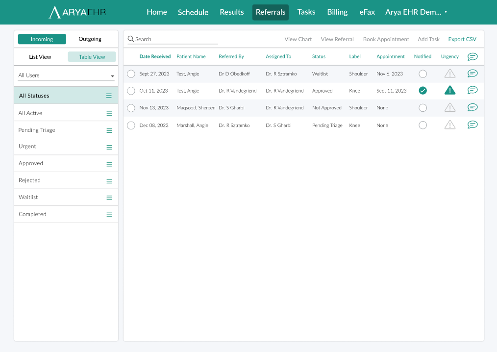 Streamline your Referral Management with Arya EHR