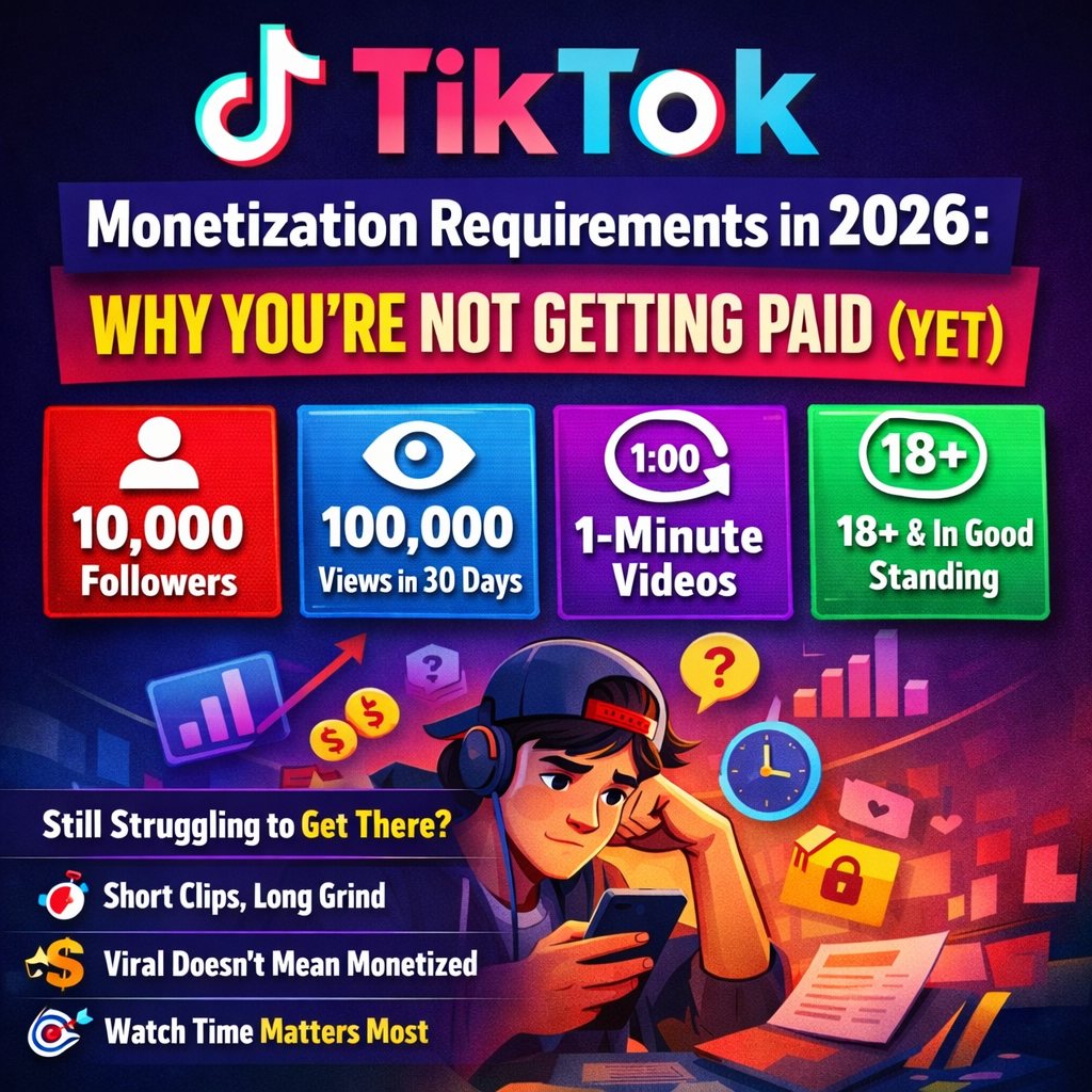 TikTok Monetization Requirements in 2026: Why You’re Not Getting Paid...Yet