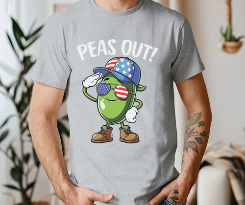 Peas Out Adult Tee | Piper's Prints