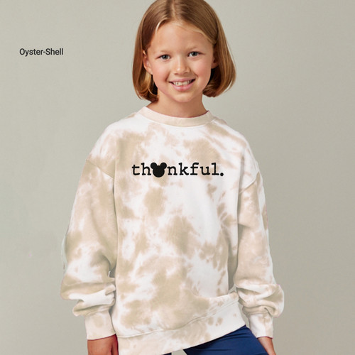 Thankful Tie Die Crew-Youth | Piper's Prints