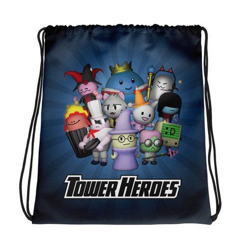 Tower Heroes Drawstring Bag | Pixel-bit Studio