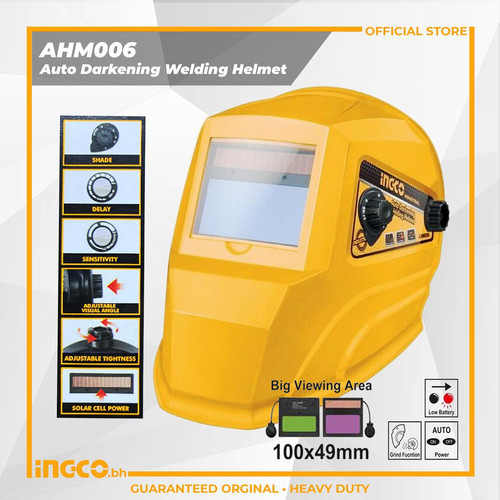 Auto Darkening Welding Helmet AHM006 [INGCO] | Brickhardware