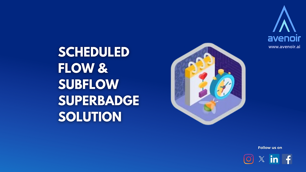 SCHEDULED FLOW & SUBFLOW SUPERBADGE UNIT SOLUTION Avenoir SCHEDULED FLOW & SUBFLOW SUPERBADGE UNIT SOLUTION Avenoir