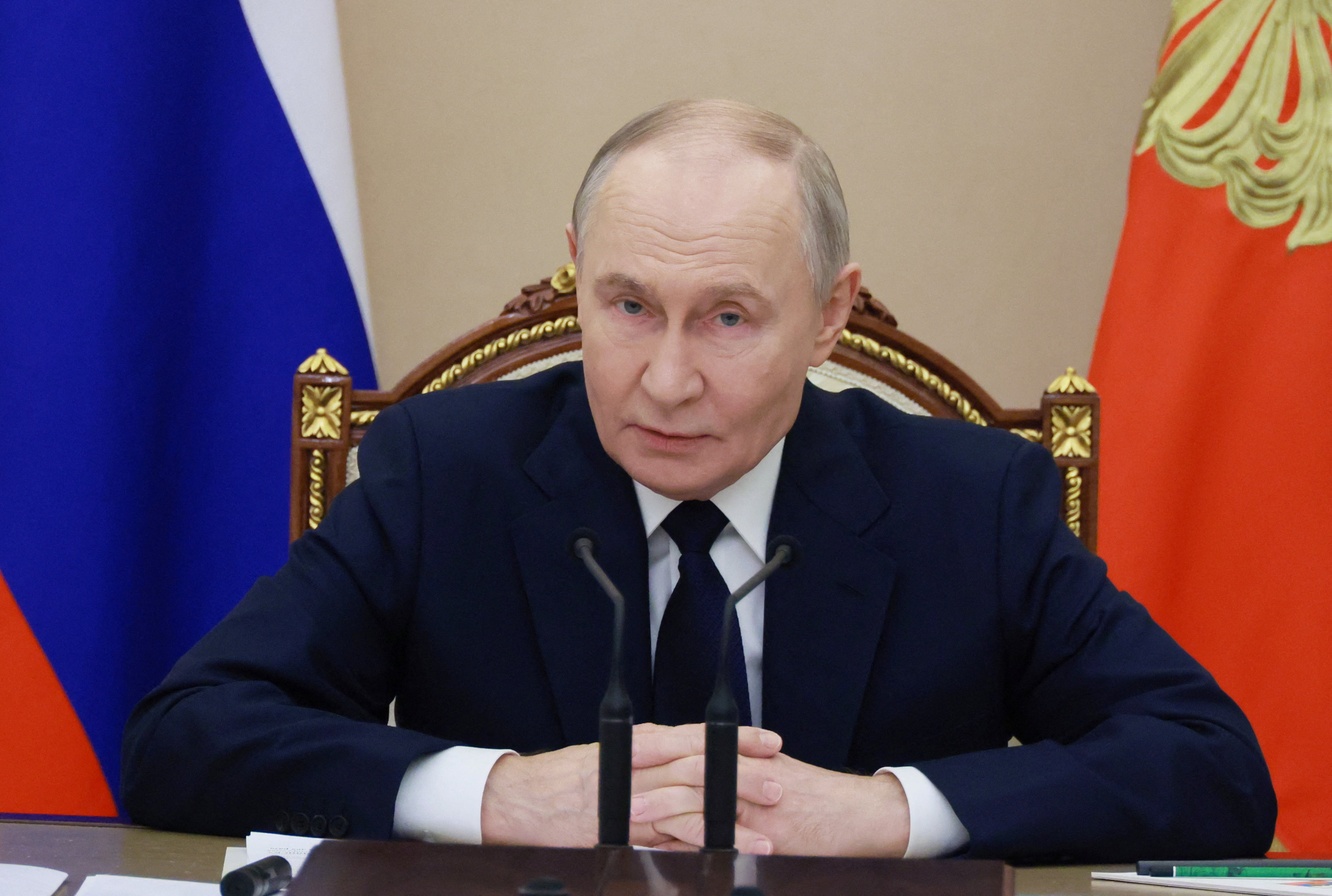 Russian President Vladimir Putin leads meeting on special military ...
