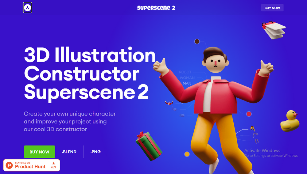 Free 3D illustration for UI design