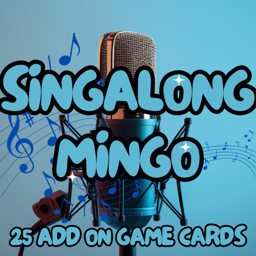 25 Add On Game Cards For MINGO SINGALONG Music Bingo | Essex DJ Productions