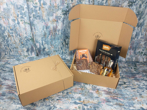 Build Your Own Hamper - Standard Cardboard Logo Box | Hops and Hampers