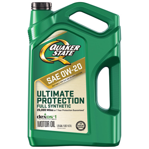 Quaker State Ultimate Protection Full Synthetic 0W-20 Motor Oil, 5 ...