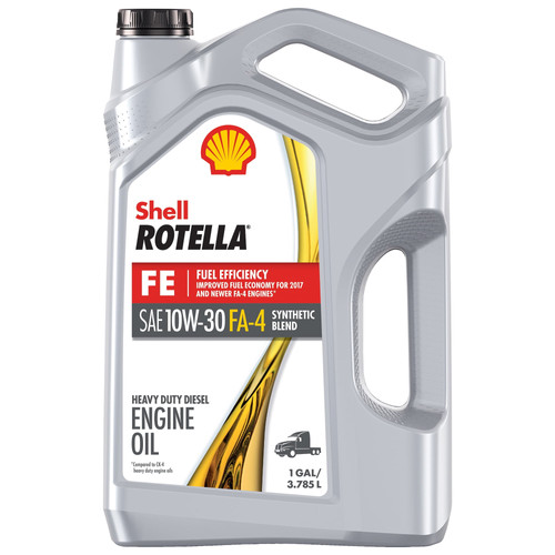 Shell Rotella T5 FE 10W-30 Synthetic Blend Diesel Engine Oil, 1 Gallon ...