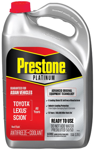 Prestone Platinum Asian Red Antifreeze & Coolant Prediluted 50/50, use ...
