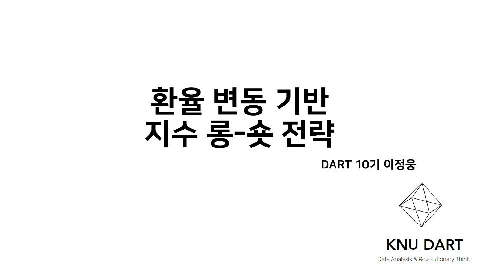 (20222 개인 모의투자) 환율 변동 기반 지수 롱-숏 전략 | KNU DART
