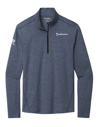 Quality Hardware OGIO ® Force 1/4-Zip Blue Indigo Heather ...