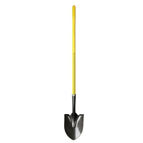 Round Point 47” Yellow Fiberglass Handle Shovel | Greenfield Supplies