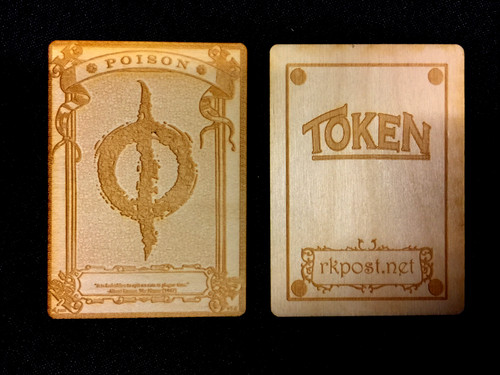 WT019 Poison Counter 2 Wood Token | rkpost