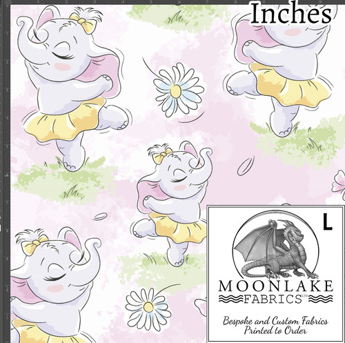 Elephant Ballet Pink Large | Moonlake Fabrics Ltd