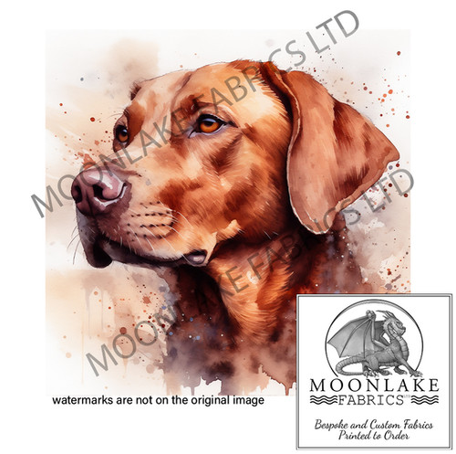 Red Fox Labrador looking Left | Moonlake Fabrics Ltd