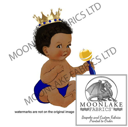 Baby Prince with Rattle Darker Skin | Moonlake Fabrics Ltd