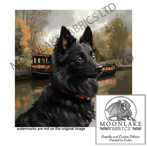 Schipperke Dog Beautiful Barge | Moonlake Fabrics Ltd