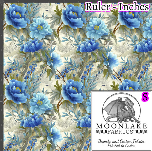 Ocean Blue Floral Pattern | Moonlake Fabrics Ltd
