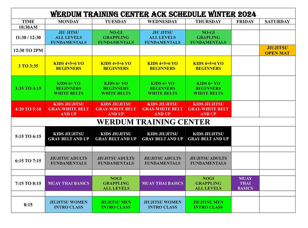 Winter schedule is out!