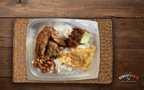 ASIAN BENTO SIGNATURE 6 (NASI LEMAK) *Minimum Order Qty: 20* | HungryBento