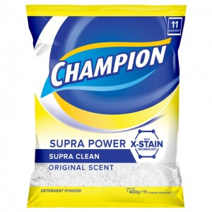 CASE | CHAMPION POWDER REGULAR SUPRA CLEAN (YELLOW) 24/400G | Hatchiko