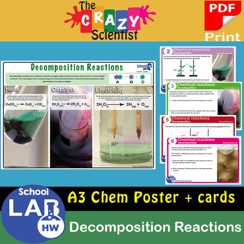 A3 Poster - Decomposition Reactions | The Crazy Scientist