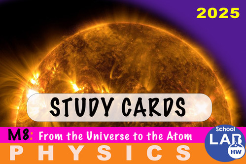 HSC M8 Physics Study Cards - From the Universe to the Atom | The Crazy ...