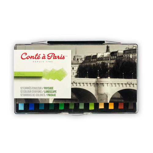 Set pasteluri Peisaj Carres Conte a Paris 12 buc - Atelierul de Pictura
