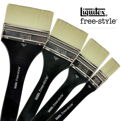 Pensula pictura acrilica lata coada lunga Liquitex Free-Style ...